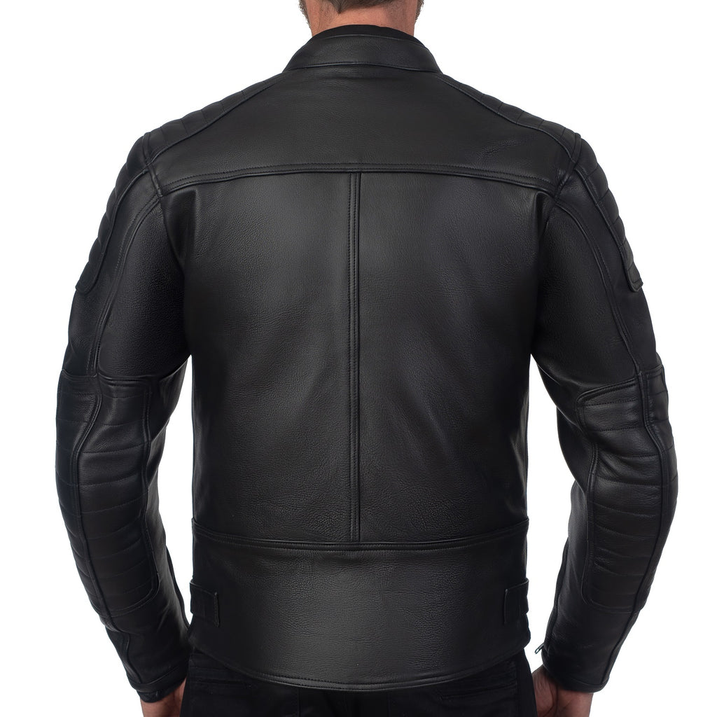 Challenger Black Motorcycle Leather Jacket – Corelli MG