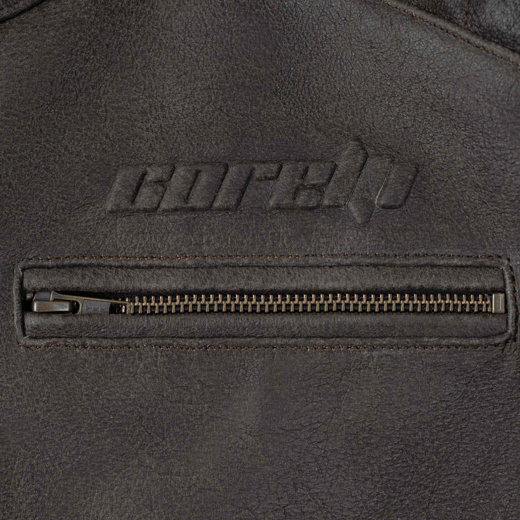 Soho Retro Brown Motorcycle Leather Jacket – Corelli MG